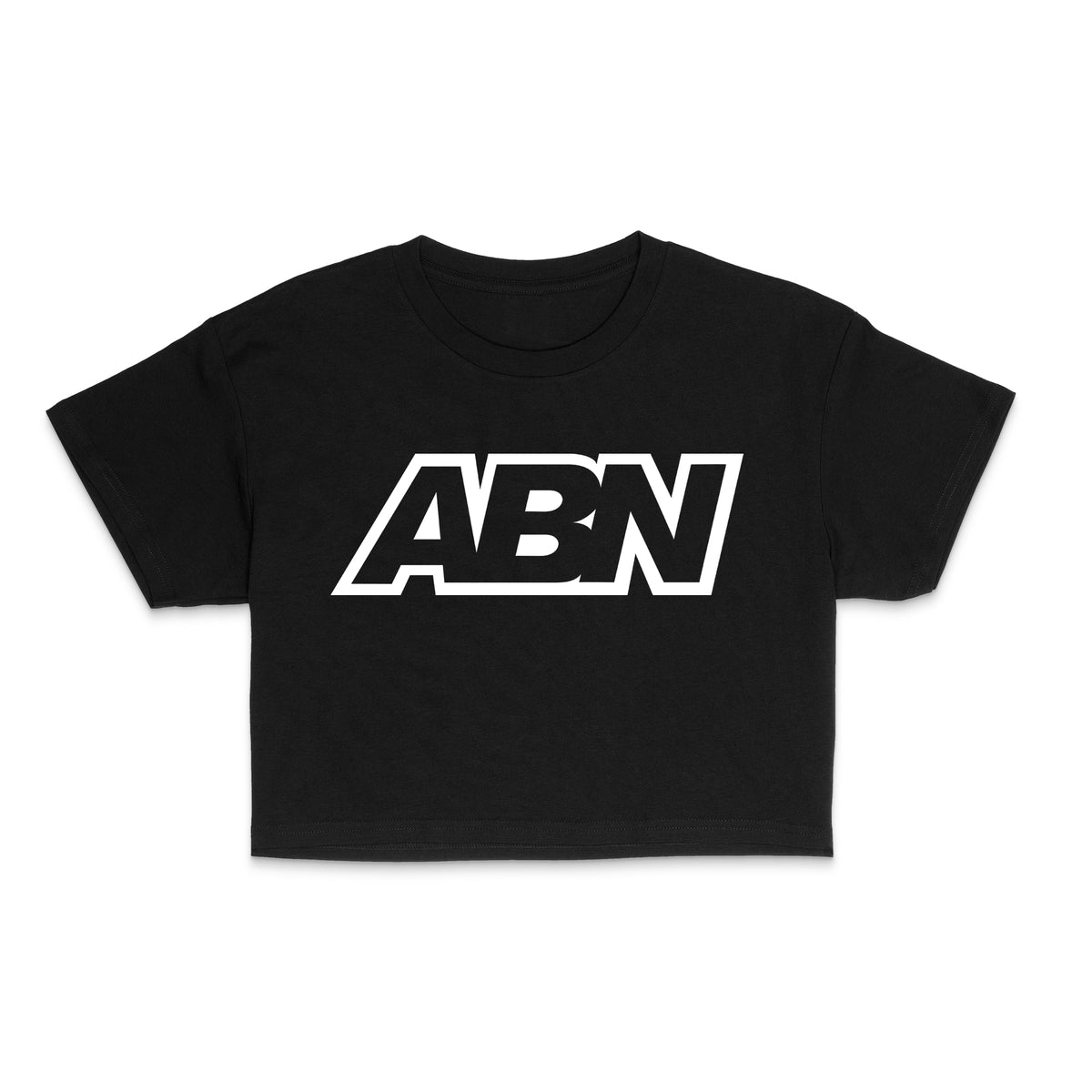 ABN Classic Logo Black "Short Sleeve Cropped Tee". – TraeMerch